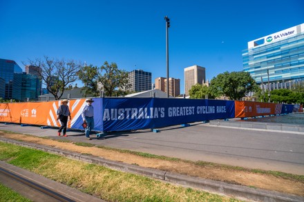 Banners Placed Victoria Square Adelaide Promoting Editorial Stock Photo ...