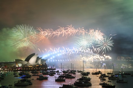 Midnight Fireworks Editorial Stock Photo - Stock Image | Shutterstock