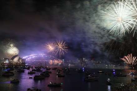 Midnight Fireworks Editorial Stock Photo - Stock Image | Shutterstock
