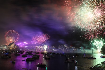Midnight Fireworks Editorial Stock Photo - Stock Image | Shutterstock