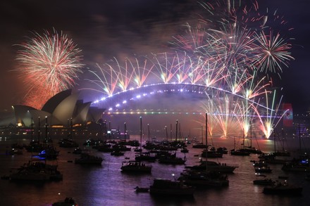 Midnight Fireworks Editorial Stock Photo - Stock Image | Shutterstock