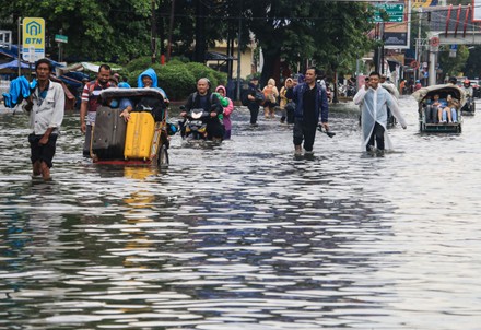 People Wade Through Flood Water After Editorial Stock Photo - Stock ...