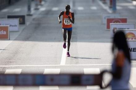 Kenyan Runner Catherine Reline Amanangole Crosses Editorial Stock Photo ...