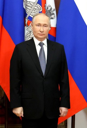 Russian President Vladimir Putin Poses During Editorial Stock Photo ...