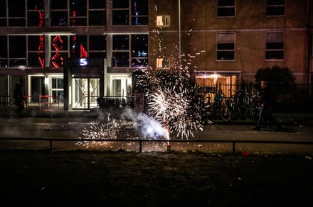 Amsterdam Fireworks Set Off Center Amsterdam Editorial Stock Photo ...