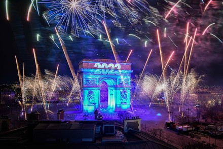 Fireworks Firework Arch Triumph Arc De Editorial Stock Photo - Stock ...