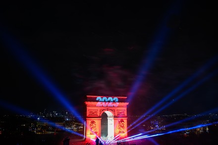 Fireworks Firework Arch Triumph Arc De Editorial Stock Photo - Stock ...