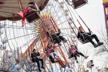 Kids Enjoy Chained Flying Chair Children Editorial Stock Photo - Stock ...