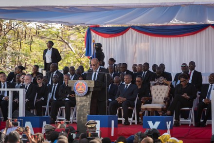 Haitian Prime Minister Ariel Henry Speaks Editorial Stock Photo - Stock ...