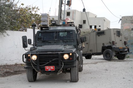 Israeli Military Vehicles Pictured Palestinian Village Editorial Stock ...