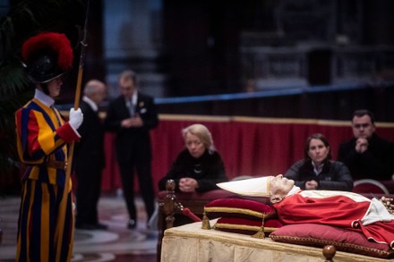 Pope Emeritus Benedict Xvi Laid Out Editorial Stock Photo - Stock Image ...