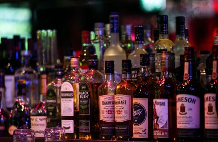 Alcohol Displayed Bar Gulf Emirate Dubai Editorial Stock Photo - Stock ...