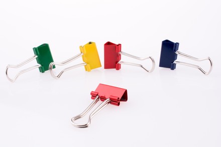 Colored Paper Clips On White Background Editorial Stock Photo - Stock ...