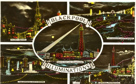 Multiview Postcard Blackpool Illuminations Date Circa Editorial Stock ...