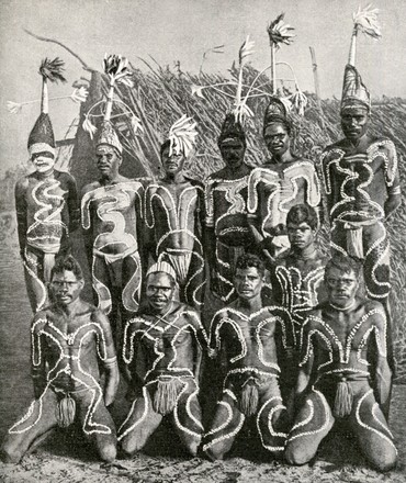 Aboriginal Tribesmen Totem Attire Australia Decorated Editorial Stock ...