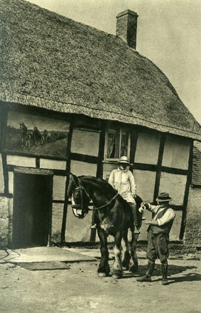 Two Men Outside Thatched Plough Harrow Editorial Stock Photo - Stock ...