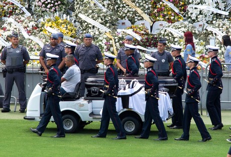 Pele Funeral Peles Coffin Leaves Santos Editorial Stock Photo - Stock ...