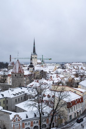 Tallinn Estonia Experiencing First Snowfall Year Editorial Stock Photo ...