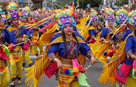 People Wearing Costumes Participate Parade Choreographic Editorial ...