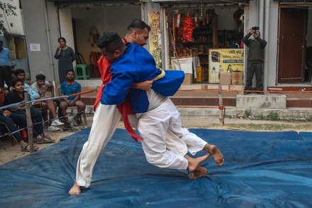 Wrestlers Fight During Amateur Wrestling Match Editorial Stock Photo ...