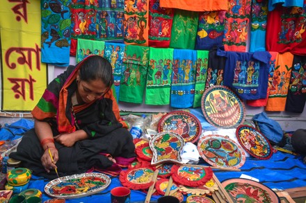 Chitrakar Traditional Patachitra Painter Painting Patachitra Editorial ...