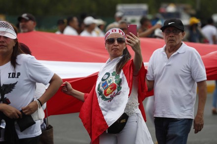 People Participate March Peace Lima Peru Editorial Stock Photo - Stock ...