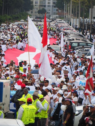 __COUNT__ Peru March for Peace, Lima, Lima, Peru - 03 Jan 2023 Stock ...