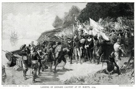Landing Leonard Calvert First Governor Maryland Editorial Stock Photo ...