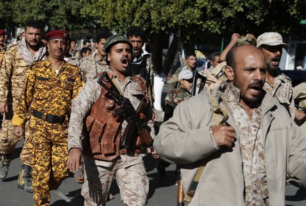 Houthi Forces March During Military Parade Editorial Stock Photo ...