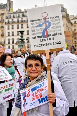 Demonstration By Doctors Paris France On Editorial Stock Photo - Stock ...