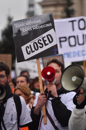 Demonstration By Doctors Paris France On Editorial Stock Photo - Stock ...