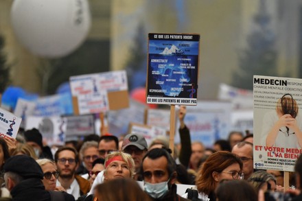 Demonstration By Doctors Paris France On Editorial Stock Photo - Stock ...