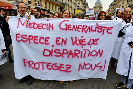 Demonstration By Doctors Paris France On Editorial Stock Photo - Stock ...