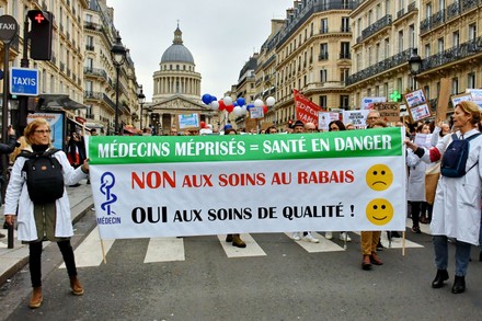 Demonstration By Doctors Paris France On Editorial Stock Photo - Stock ...