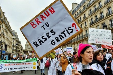 Demonstration By Doctors Paris France On Editorial Stock Photo - Stock ...