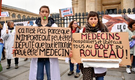 Demonstration By Doctors Paris France On Editorial Stock Photo - Stock ...