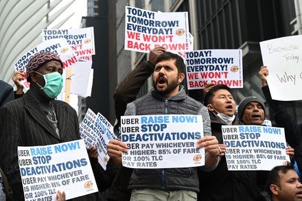 Uber Drivers Protest Outside Ubers Officers Editorial Stock Photo ...