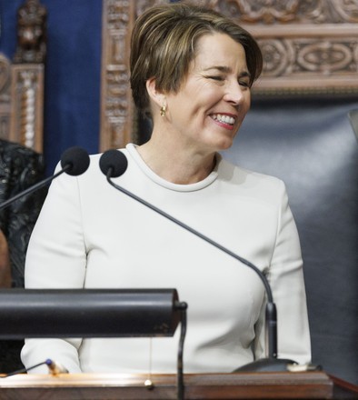 Massachusetts Governor Maura Healey Acknowledges Audience Editorial Stock Photo - Stock Image ...