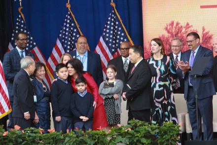 Governor Stephen Roe Lewis Gives Tribal Editorial Stock Photo - Stock ...