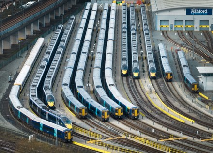 Southeastern Trains Laid Rail Depot Ashford Editorial Stock Photo ...
