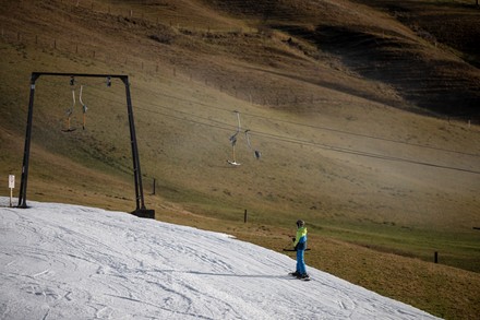 Snowboarder Uses Lift On Slope On Editorial Stock Photo - Stock Image ...