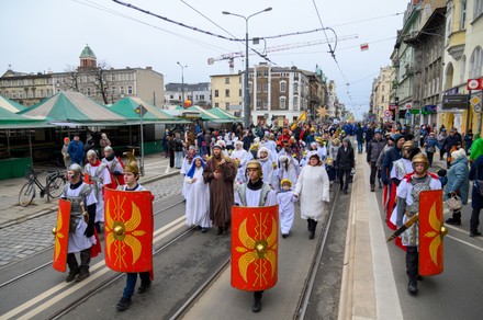 Participants Parade During Epiphany Procession Through Editorial Stock ...
