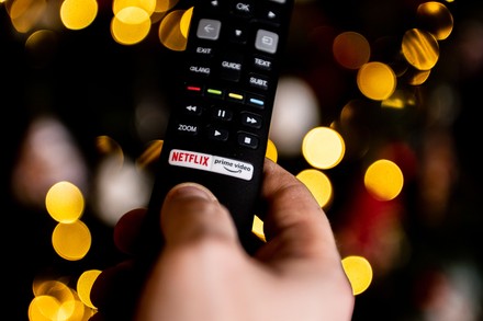 This Photo Illustration Tv Remote Netflix Editorial Stock Photo - Stock ...