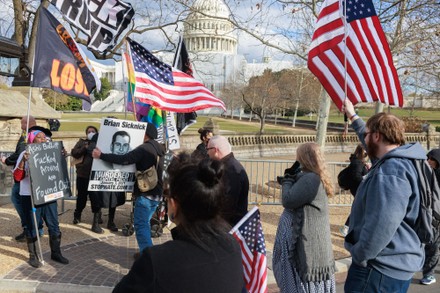 Counterprotestors Scream People Attending Restore Republic Editorial ...