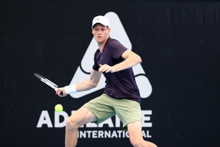 Jannik Sinner Italy Plays Forehand During Editorial Stock Photo - Stock ...