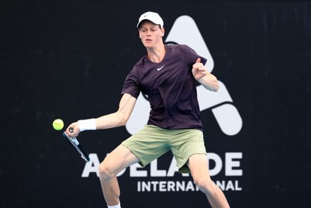 Jannik Sinner Italy Plays Forehand During Editorial Stock Photo - Stock ...