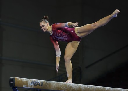 Cals Mya Lauzon Competes On Balance Editorial Stock Photo - Stock Image ...