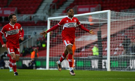 Chuba Akpom Celebrates Scoring Boros First Editorial Stock Photo ...
