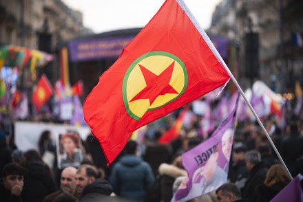 Flags Pkk Kurdistan Workers Party Waved Editorial Stock Photo - Stock ...