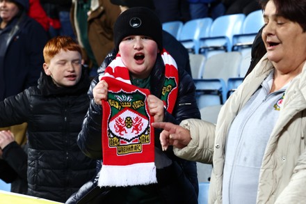 Wrexham Afc Fan Shows His Colours Editorial Stock Photo - Stock Image ...